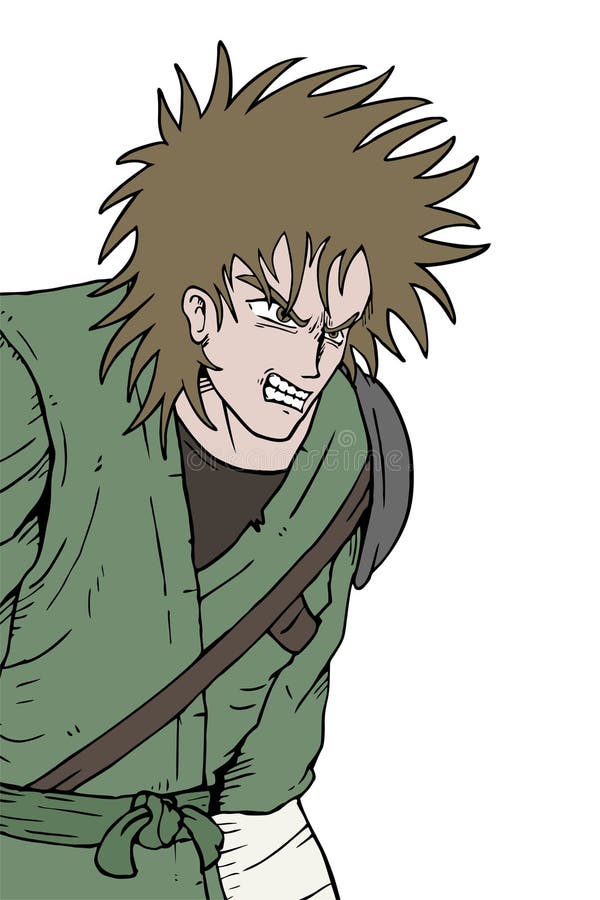 Angry warrior illustration stock vector. Illustration of character ...