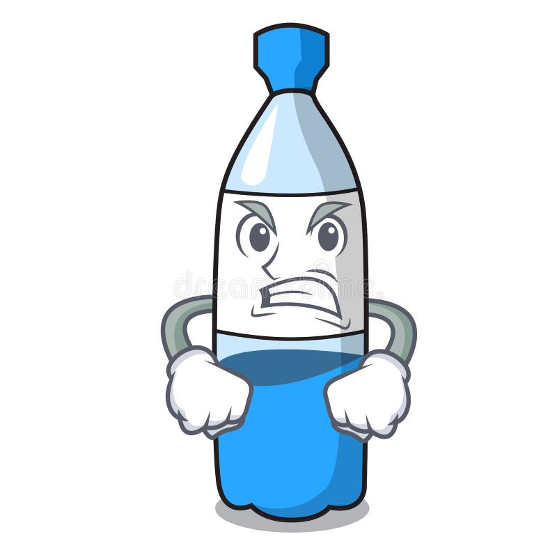 Angry Water Bottle Mascot Cartoon Stock Vector - Illustration of cover ...