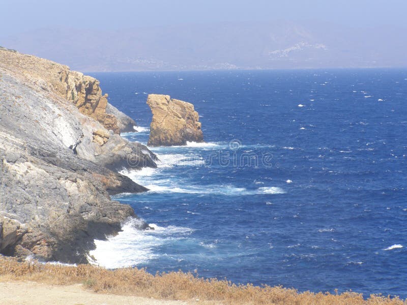 Angry Sea and big Rocks stock photo. Image of close, landscapes - 71918330
