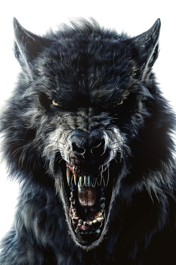 Angry Werewolf Head on Transparent Background Stock Illustration ...