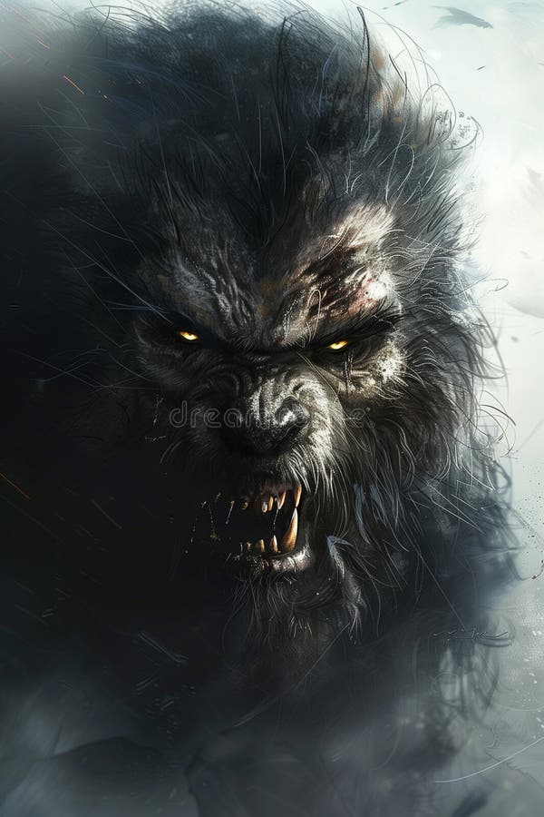 Angry Werewolf Lycan Wolf Man Poster Art Stock Illustration ...