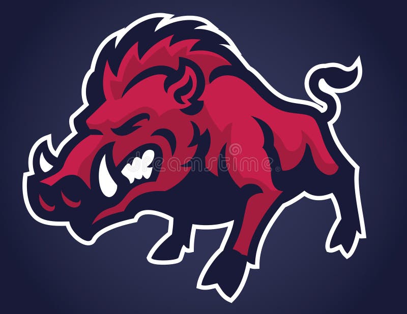Razorback mascot stock vector. Illustration of proud - 45673508