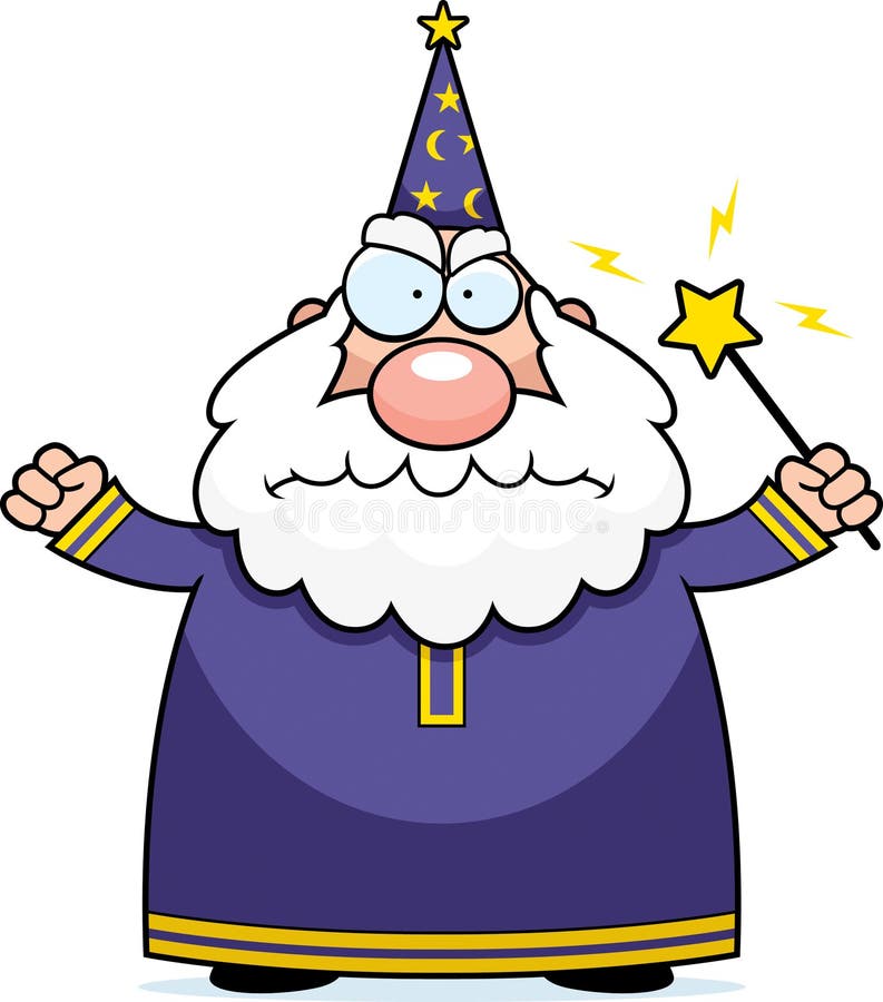 Angry Wizard stock vector. Illustration of grumpy, magic - 14480360
