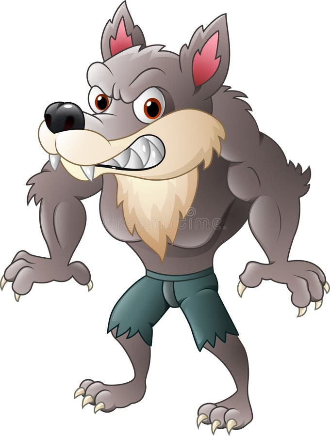 Angry wolf character stock vector. Illustration of muscle - 78540490
