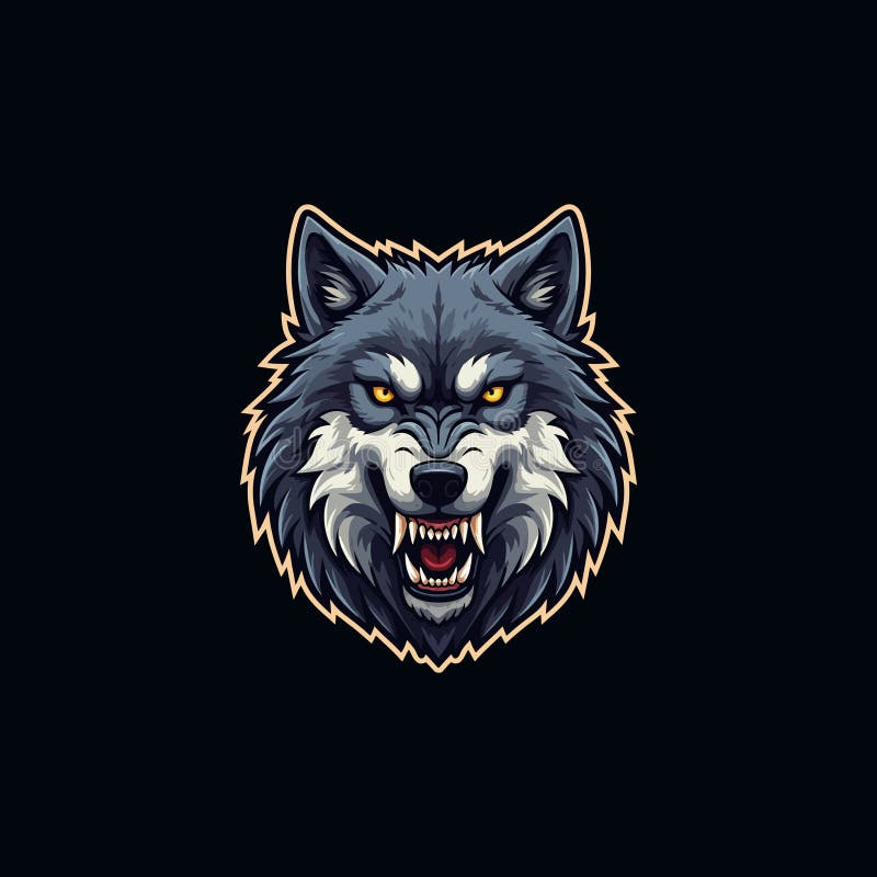 Angry Wolf Head Esports Mascot Logo Vector Illustration Stock Vector ...