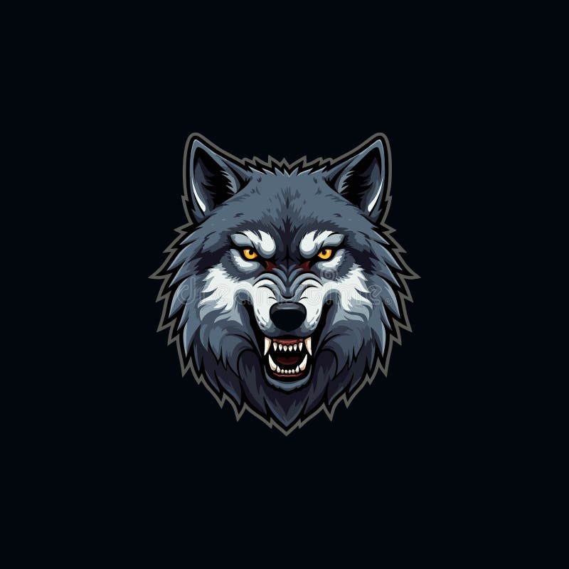 Angry Wolf Head Esports Mascot Logo Vector Illustration Stock Vector ...