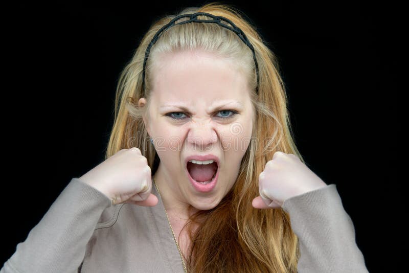 Woman looks very angry stock photo. Image of model, anger - 14331600