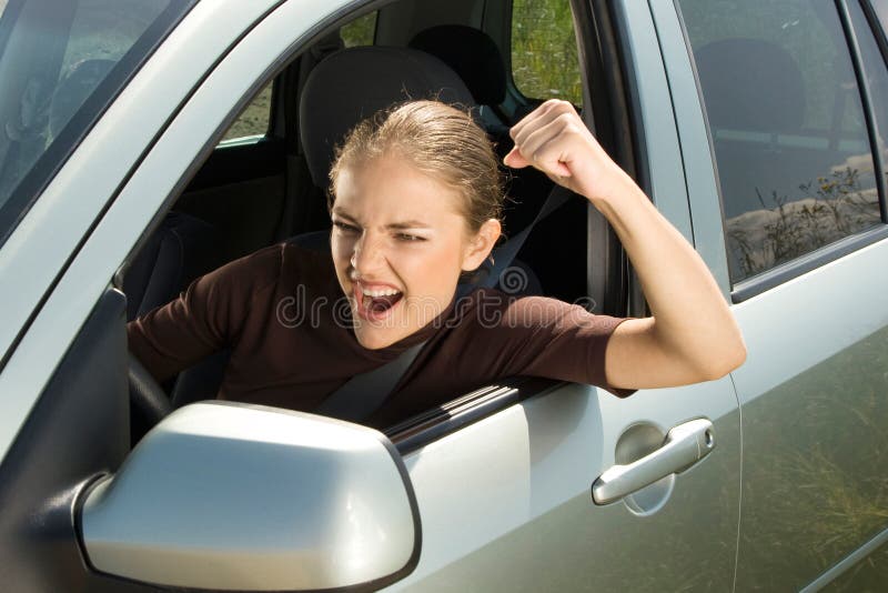 Mad driver stock photo. Image of displeased, aggressive - 8634792