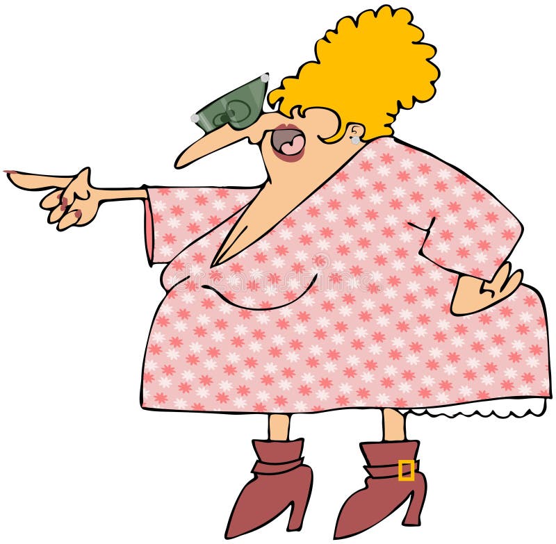 Angry Fat Lady Cartoon