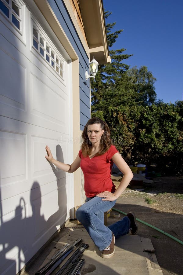 Angry Woman Near House - Vertical Stock Photo - Image of adult, outside ...