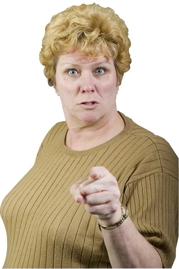Angry woman pointing stock photo. Image of person, mature - 1868416