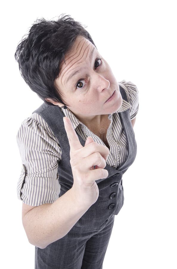 Angry Woman Pointing Finger Stock Image - Image of attitude, leadership ...