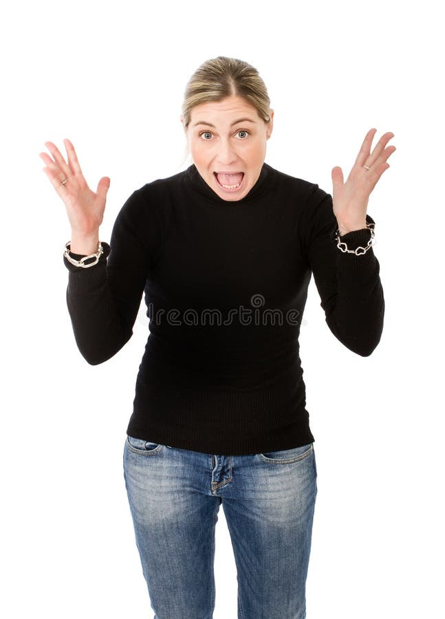 Angry woman stock image. Image of isolated, gothic, anger - 36063845