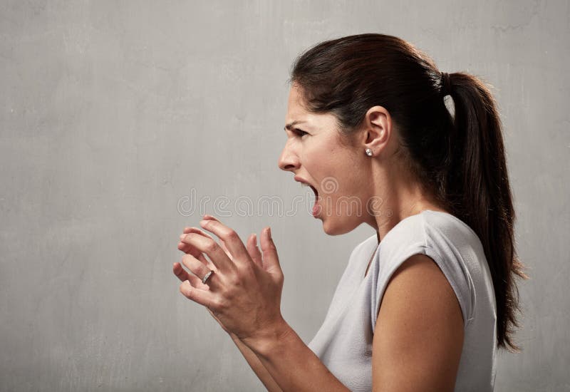 Screaming woman stock photo. Image of distress, adult - 50987666