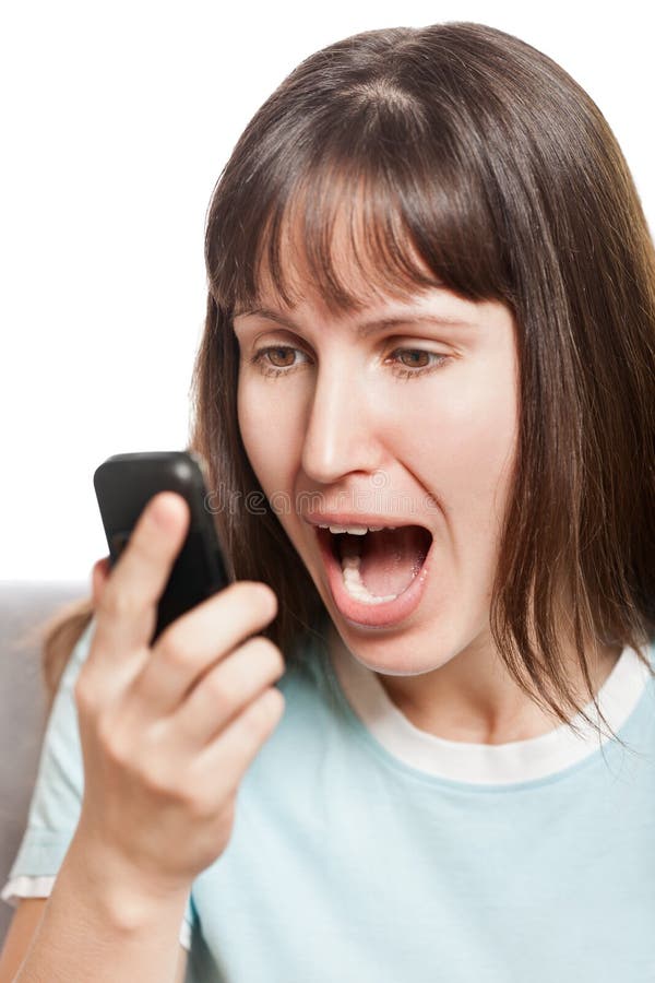 Man shouting on the phone stock image. Image of phone - 18815173