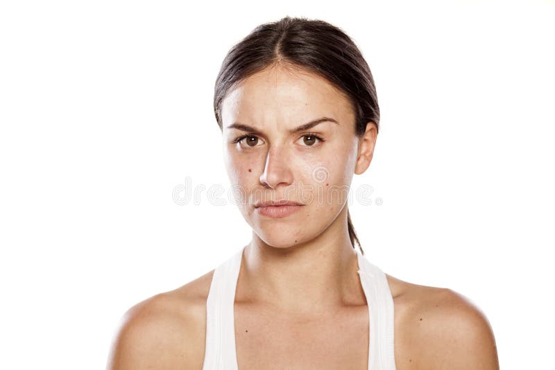 Angry woman stock photo. Image of natural, model, pretty - 58761870