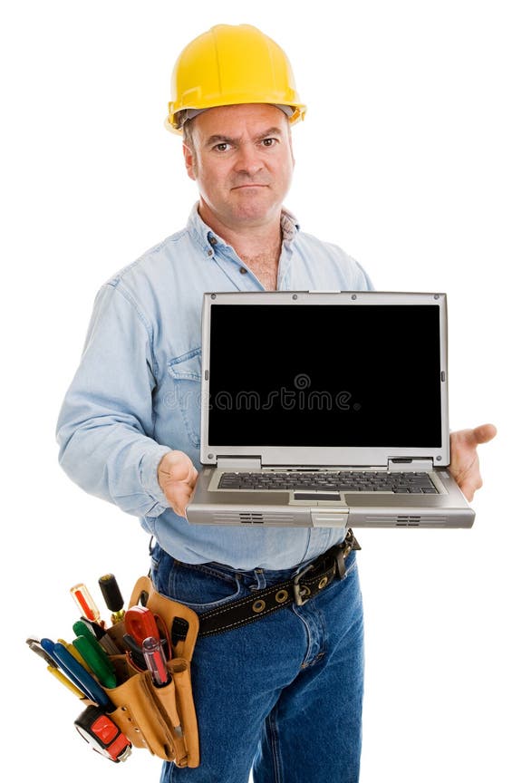 Angry Worker with Message stock image. Image of message - 4934151