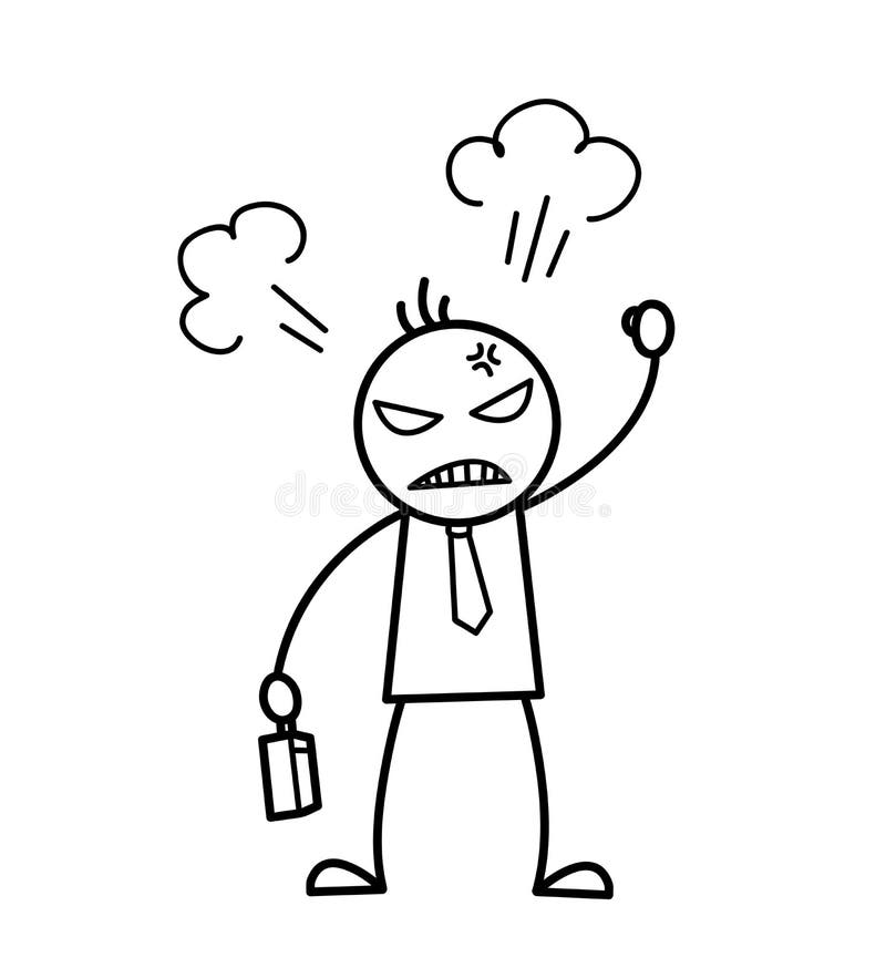 Angry Worker Protesting Doodle Stock Vector - Illustration of stick ... Angry Worker Protesting Doodle Stock Vector - Illustration of stick ...