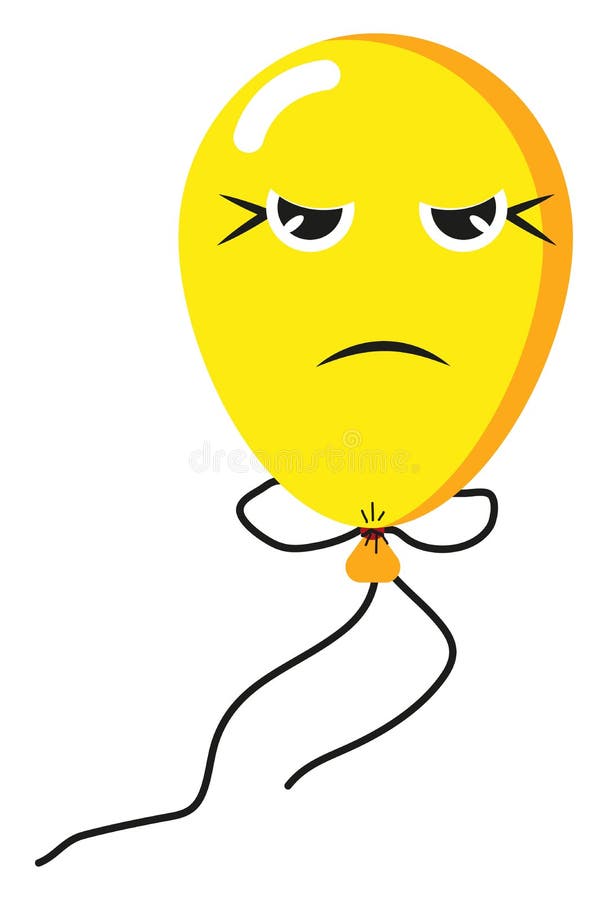 Angry Balloon Character Cartoon Style Stock Vector - Illustration of ...