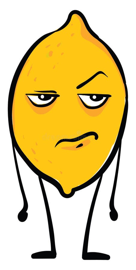 Yellow Lemon Winking, Illustration, Vector Stock Vector - Illustration ...