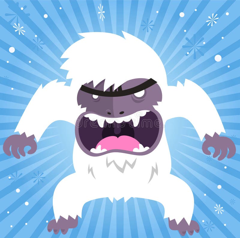 Angry Yeti stock illustration. Illustration of snow, shouting - 47053492