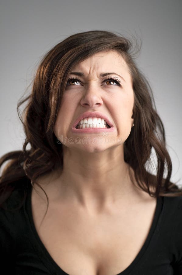 Young Caucasian Woman Raging Angry Stock Image - Image of cute, cool ...