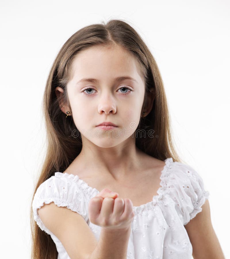 Angry young girl stock photo. Image of portrait, female - 28605574