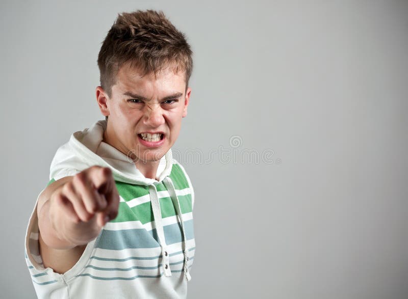 Angry young man stock image. Image of head, portrait - 24971985