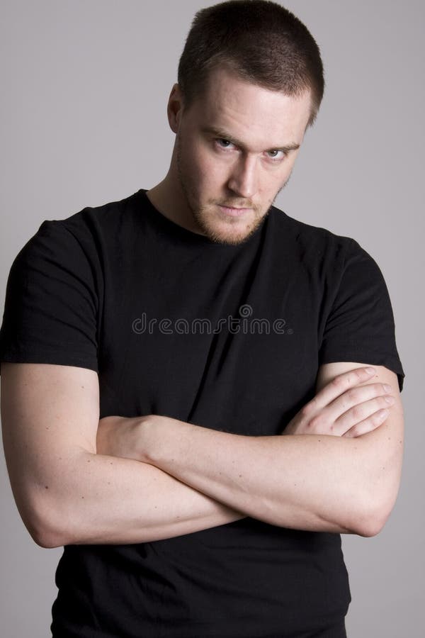 Angry young man stock image. Image of caucasian, evil - 4947293