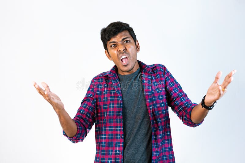 Angry Young Man Asking Question Stock Photo - Image of disbelieving ...