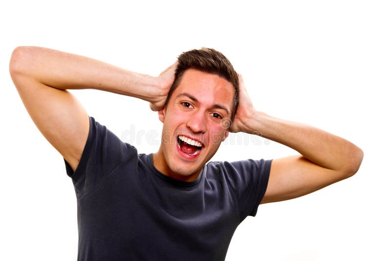 Angry Young Man stock photo. Image of frustration, retaliate - 34199584