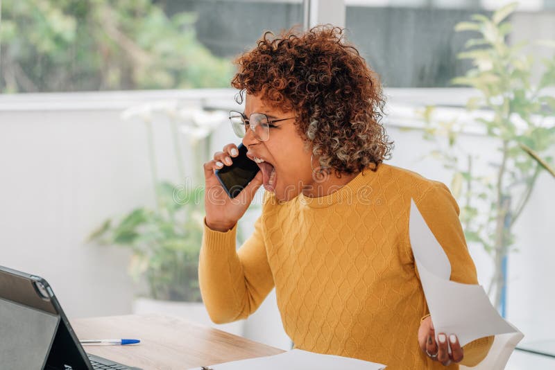 African American Woman Crying Telephone Stock Photos - Free & Royalty ...