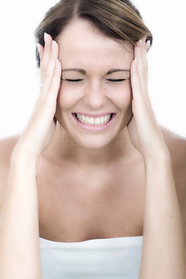 Angry Young Woman Gritting Her Teeth with Frustration Stock Image ...