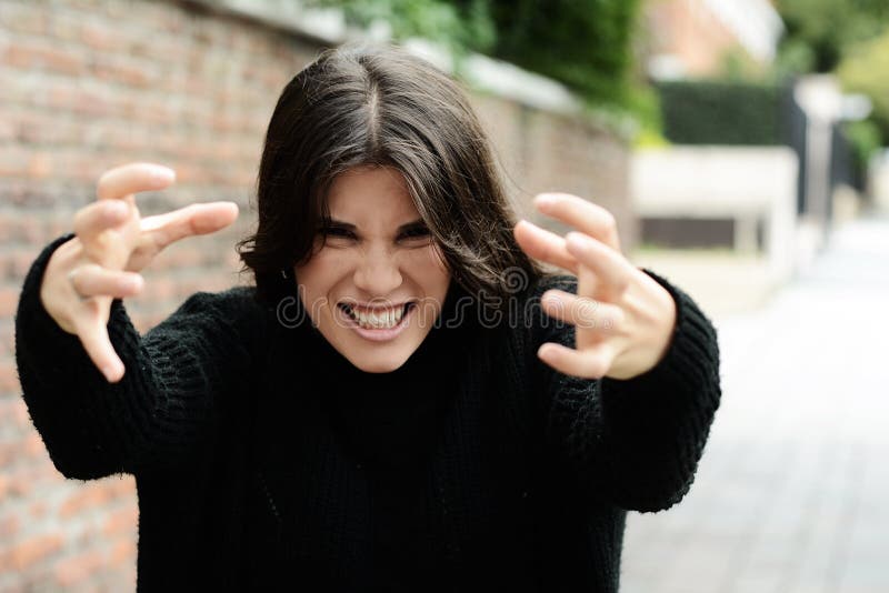 Angry young woman shouting stock photo. Image of lady - 126907306