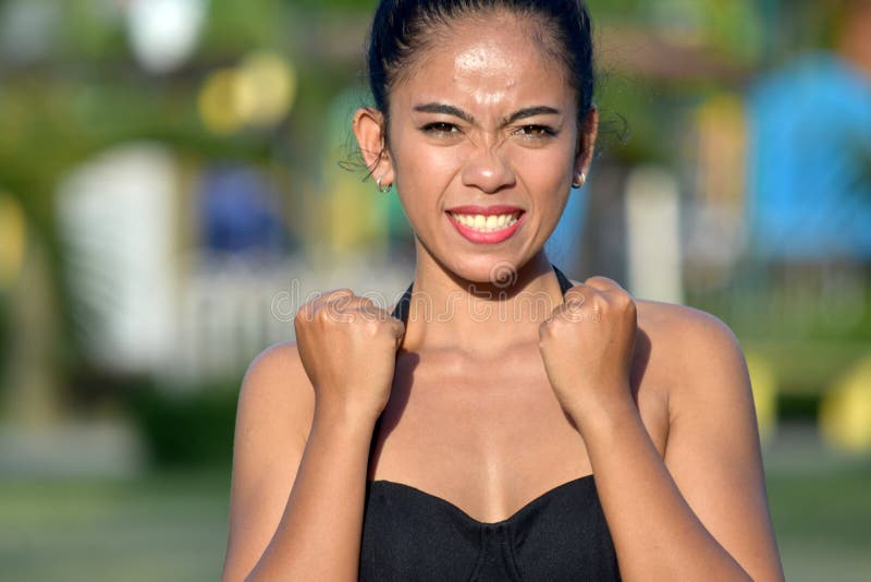 Angry Youthful Filipina Girl Stock Image - Image of emotional, anger ...