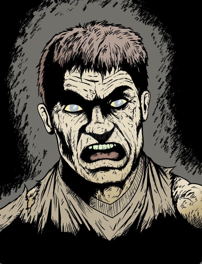 Angry Zombie stock vector. Illustration of rotting, torn - 19048938