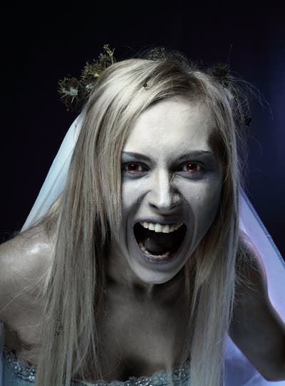 Angry zombie corpse bride stock photo. Image of face - 27730968
