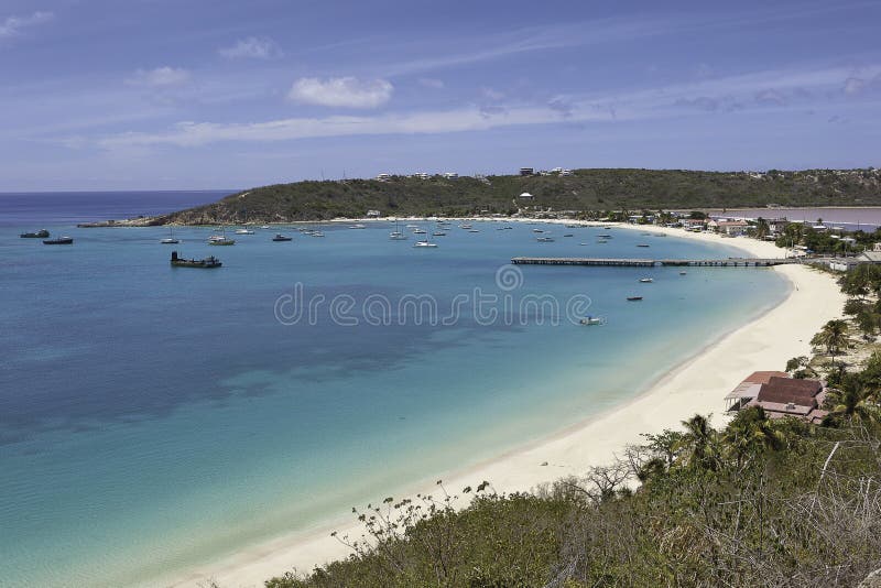 Anguilla Beach stock photo. Image of earth, trees, kitesurfing - 68447792