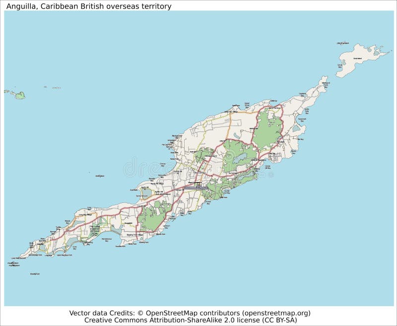Anguilla British Overseas Territory Flag Stock Vector - Illustration of ...