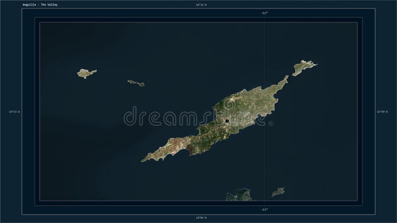 Anguilla Highlighted - Composition. High-res Satellite Stock ...