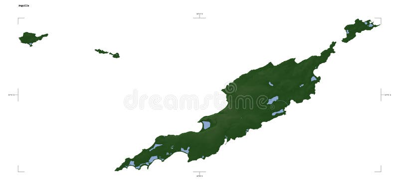 Anguilla Shape on White. Pale Stock Illustration - Illustration of ...