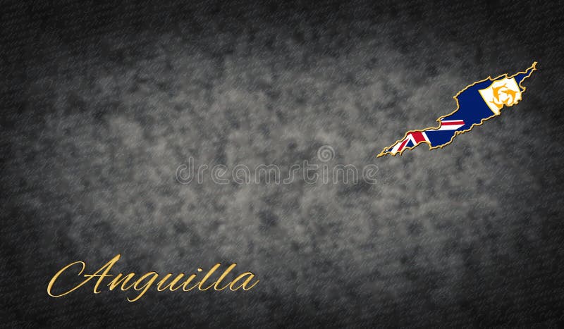 Anguilla Symbols, Map of Anguilla Stock Photo - Image of communities ...