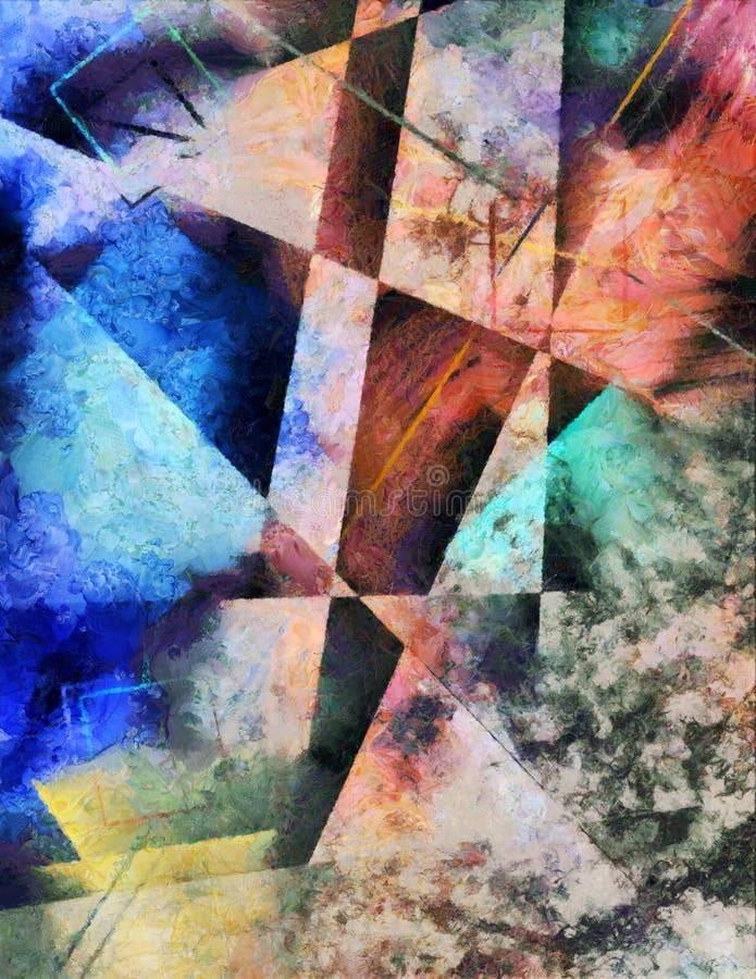 Angular Abstract Art stock illustration. Illustration of triangle ...