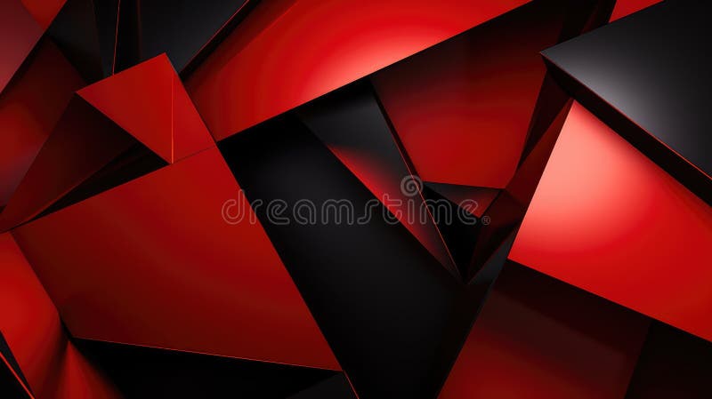 Angular Black and Red Shapes Stock Illustration - Illustration of ...