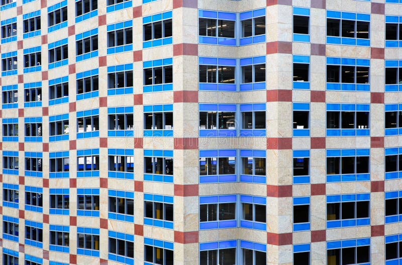 Angular Blue Window Building Stock Image - Image of construction ...