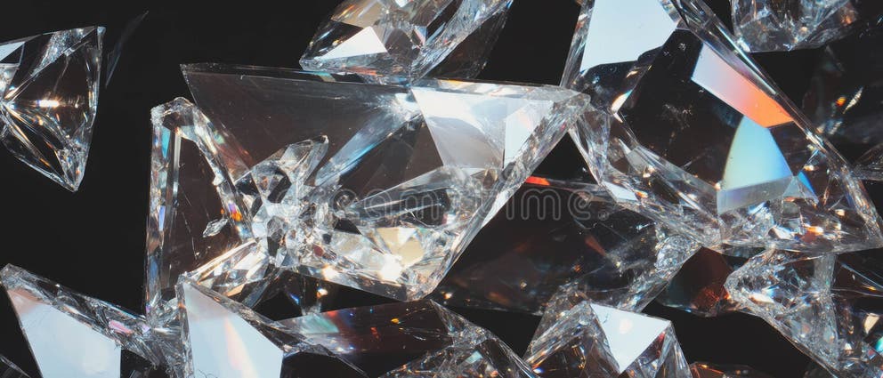 Angular Broken Glass Shards Overlay Creating a Striking Design Against ...