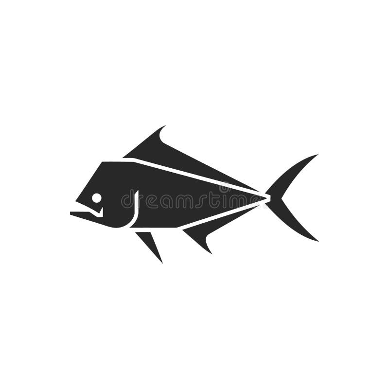 Angular Fish Icon stock vector. Illustration of icon - 361759931