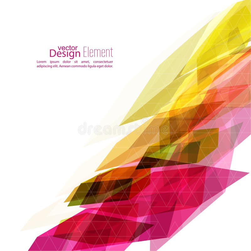 Angular Geometric Color Shape Stock Vector - Illustration of overlay ...