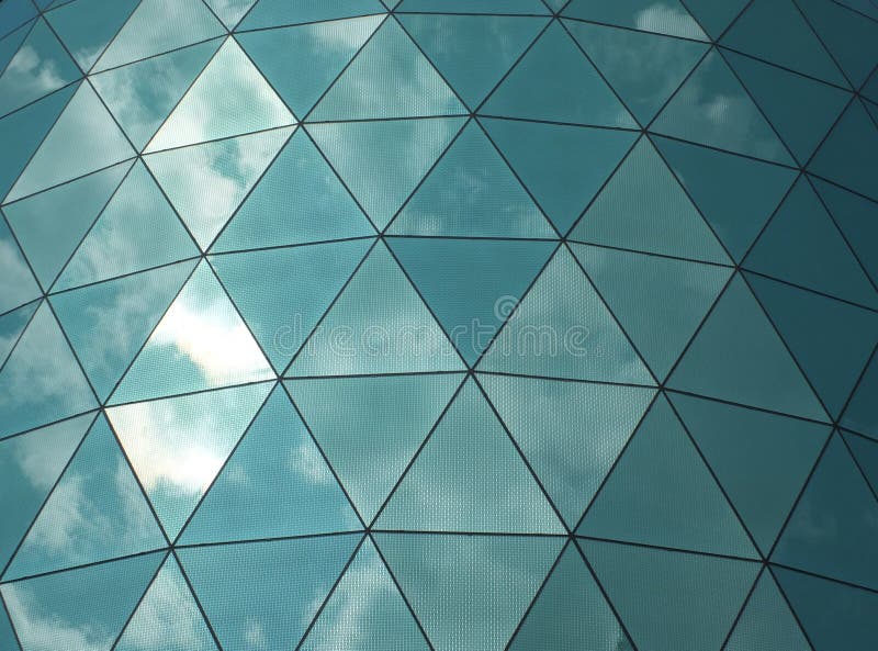 Angular Glass Mirror Cladding on a Modern Structure Stock Photo - Image ...