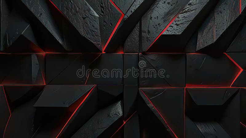 Angular Graphite Texture with Red Highlights Stock Illustration ...